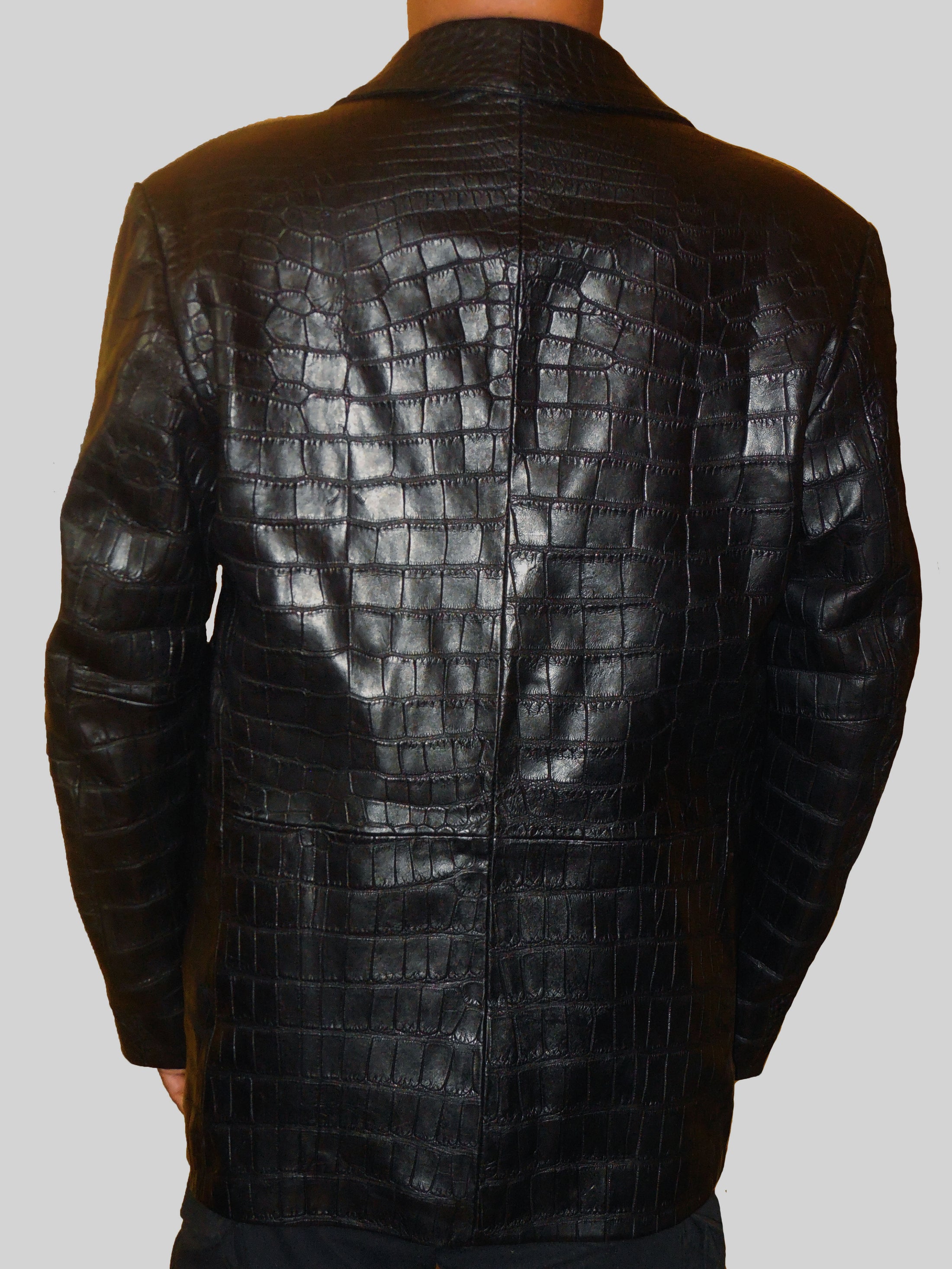 Alligator Blazer|Genuine Alligator Jacket|Alligator Skin Jackets|44-46 ...