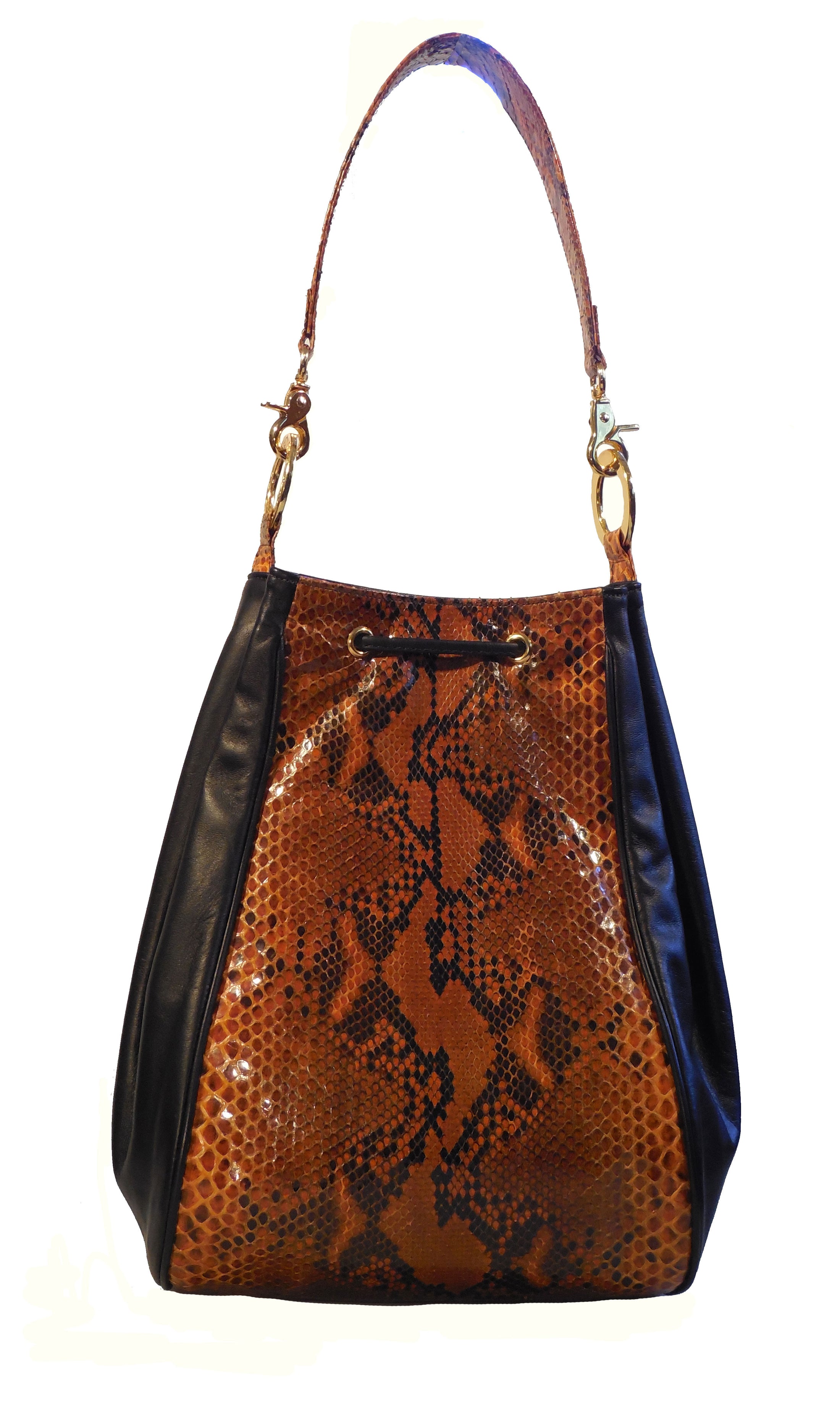 Python Snake Skin Handbag|Genuine Python Snakeskin Drawstring Handbag ...
